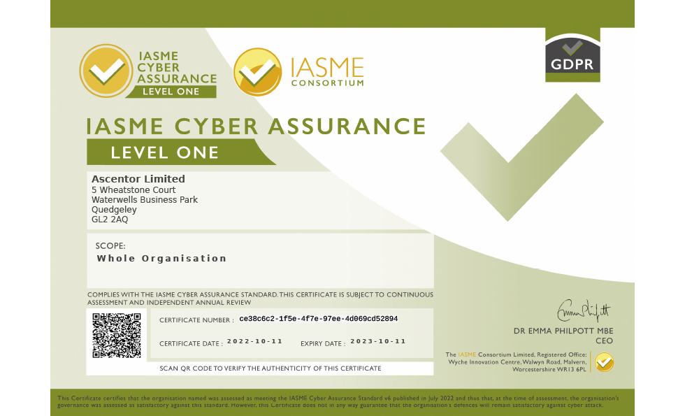 Accreditations - Ascentor